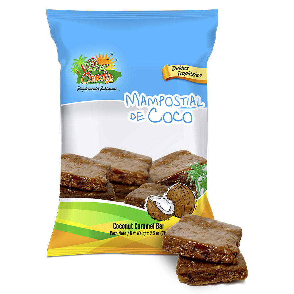 Mampostial de coco (Coconut Caramel Bar) – El Boricua Inc.