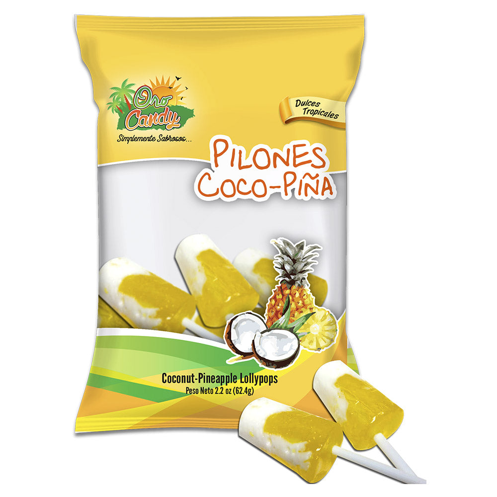 Pilón de Coco Piña (Coconut Pineapple Lollipop) – ElBoricuaInc